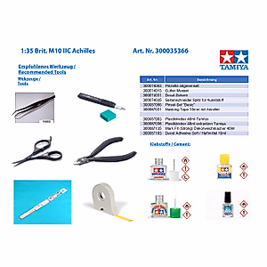 TAMIYA America, Inc 1/35 British Tank Destroyer M 10 IIC Achilles, TAM35366