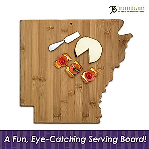 Totally Bamboo Arkansas State Shaped Cutting Board, Natural Bamboo