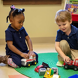 Magnetic Build-A-Truck Fire and Rescue Magnetic Toy Play Set, 6 Pieces