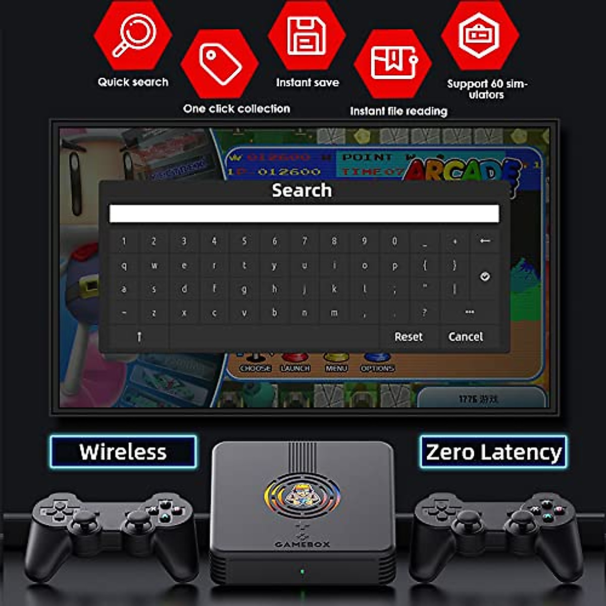 X9 Retro Game Console TV HD Output Plug and Play Games Console Video Gaming Consoles Classic Preinstalled Emulator System Super Game Box 2 Controllers 128GB