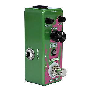 Koogo Fuzz Pedal Fuzz Distortion Effect Pedals for Electric Guitar Bass