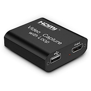 Rybozen Video Capture Cards with Loop Out, 1080P 60FPS USB 2.0 HDMI Capture Live Streaming, HDMI Capture for PS4, Nintendo Switch, Xbox One&Xbox 360