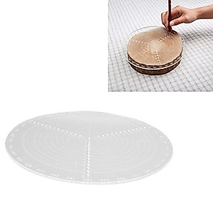 Round Center Finder with Clear Scales Acrylic DlY Woodworking Compass Circle Gauge(Large (30cm in diameter))