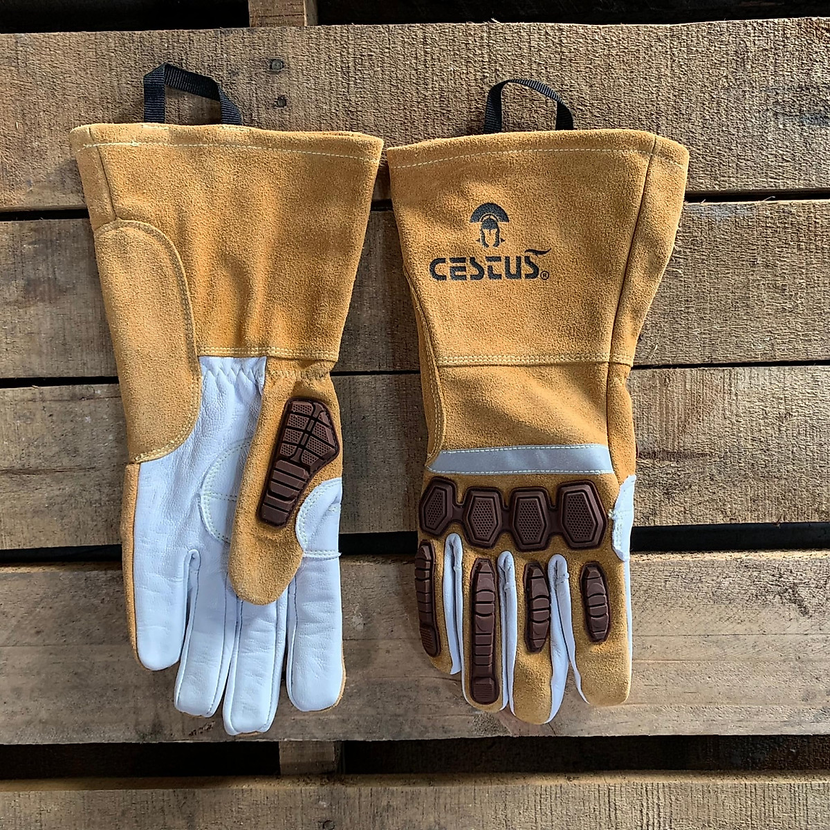 Cestus Weldtech Pro, Premium Heavy Duty Welding Gloves, MIG/TIG Welding Gloves, Cut Resistant, Gauntlet Cuff, EN388 3X43EP (Large)