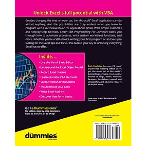 Excel VBA Programming For Dummies (For Dummies (Computer/Tech))