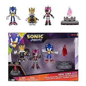 Sonic Prime 2.5" Figure Multipack with Sonic, Tails Nine & The Prism Shard with display base!