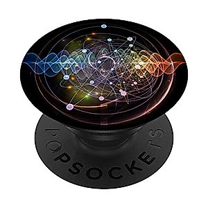 Atomic Nucleus Science and Physics DNA Black Background PopSockets PopGrip: Swappable Grip for Phones & Tablets