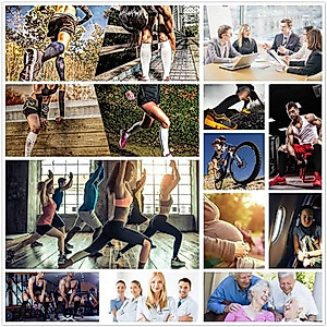 FEYHAY Copper Compression Socks (3 Pairs) 15-20 mmHg Circulation is Best Athletic & Daily for Men & Women, Running, Climbing