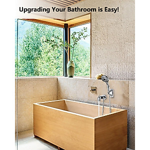 LOCALAND Bathtub Faucet with Sprayer, Tub Spout with Diverter Fits Threaded 1/2" or 3/4" IPS,Chrome Plated