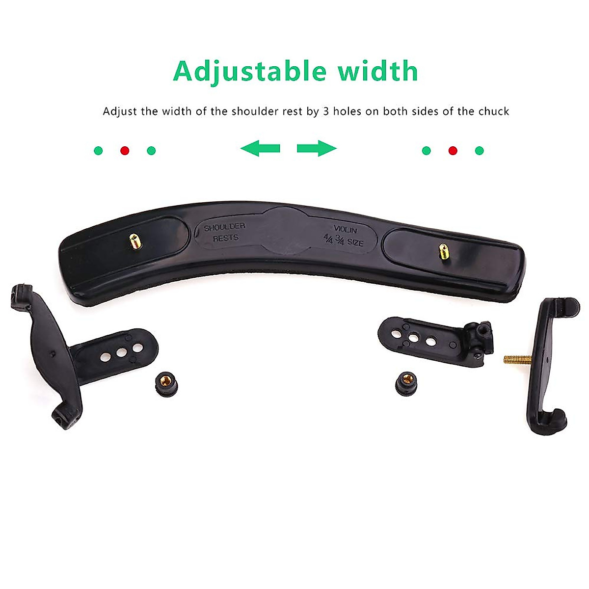 NANYI Violin Shoulder Rest for 3/4-4/4 size, Collapsible and Height Adjustable Feet, Violin universal Type Violin Parts soft easy to use, High strength sponge