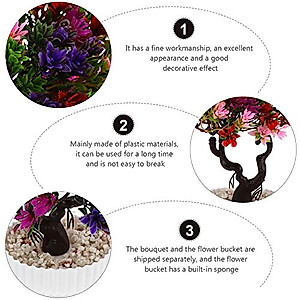 Happyyami Artificial Plants Indoor Artificial Bonsai Tree Fake Bonsai Juniper Tree Faux Potted Plant Bonsai Pine Tree Simulation Bonsai Plants for Greenery Office Home Decor Small Artificial Plants