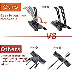 Garage Tool Organizer Storage Rack, Garage Organizers Wall Mount Storage System with 6 Removable Hooks, Super Heavy Duty Steel Garden Tool Hanger Rack for Chair, Broom, Mop, Rake Shovel Yard Tools