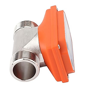 Water Sensor,Digital Water Meter with LCD Display,High Accuracy Stainless Steel Flowmeter for Water Plant,Swimming Pool,Fish Pond,10 to 120L per Minute,Withstand Pressure