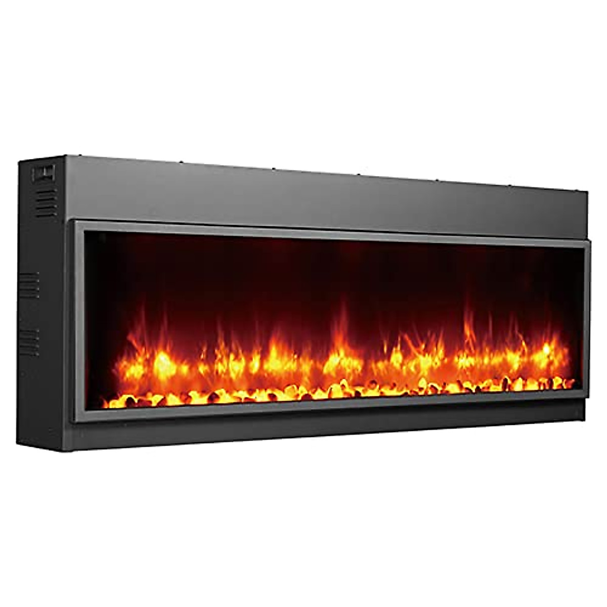 Dynasty Harmony 79 Inch Electric Fireplace - Modern, Linear Design with Multiple Flame Colors & Remote Control | Hardwire or Plug-in Installation, Supplemental Zone Heat