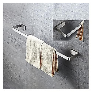 Towel BAR Rack Towel Rack Wall Mounted Tower Holder Single Towel Storage Rack Towel Bars,Towel Rod for Bathroom or Kitchen,Brushed Finish Bathroom Hardware/50Cm (Size : 80Cm)