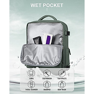 bergsalz Backpack For Women Travel Bag Weekender Lightweight Medium Backpack Olive Green For Men Hiking Waterproof Gym Bag Travel Essential Canvas Bag Carry On Backpack For Sport Fan Laptop Bag