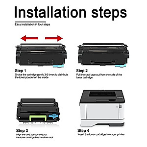 Compatible 2-Pack 55B1X00 MS331 Extra High Yield Remanufactured Toner Cartridge Black Replacement for Lexmark MS331dn MS431dn MS431dw MX331adn MX431adn MX431adw Toner,Sold by NITROINK