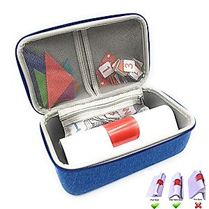 Xcivi Hard Carrying Case for Osmo Little Starter/Genius Starter Kit, Storage Organizer for OSMO iPad Base/Numbers/Words/Tangram/Sticks & Rings/Pizza Co./Coding Game/Little Genius/Math kit (Blue)