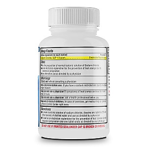 Safrel Sodium Chloride Tablets 1 gm, USP | Normal Salt Tablets | (15.4gr.) | Electrolytes Replenisher Hydration Drink (300 Count (Pack of 1))