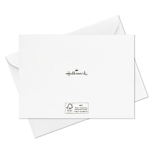 Hallmark Sympathy Thank You Notes (50 Blank Cards with Envelopes) Blue Watercolor Flowers