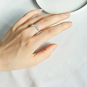 Dcfywl731 Stackable Rings for Women Trendy Stuff Knuckle Ring Cute Adjustable Arrow Knot Wave Star Moon Rings Set Jewelry Gifts Stocking Stuffers for Christmas Gifts 2024