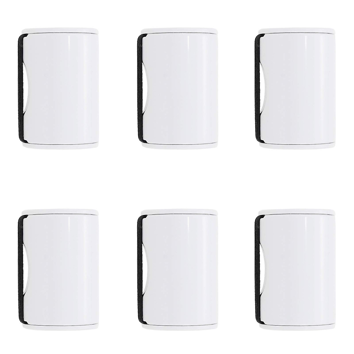 Geesatis 6 Pcs Rhythm Sand Shakers Guitar Sand Hammer Music Finger Shot Ring Finger Shaker for Guitar Ukulele Mandolin Banjo Musical Instrument, White