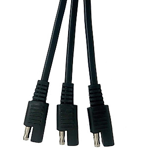 Sunway Solar Battery Charger SAE Adapters Connector,Solar Panel Combiner 3 to 1 Extension Wire for Expanding Solar Panel Battery Charger & Maintainer to One 12 Volt Battery