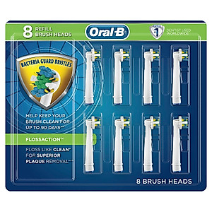 Oral-B Replacement Brush Heads, Floss Action (8 Count)