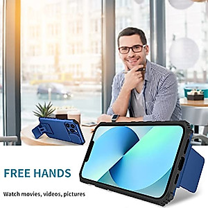 ZHANGUO Mobile Phone Case Bag Silicone Kickstand Case Compatible for infinix Smart 5,[3 Stand Ways] Vertical and Horizontal Stand Case,Full Body Hard Slim Protective Phone Case Back Cover Case