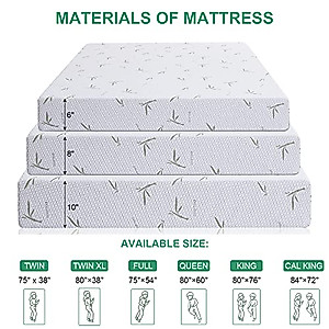 Maxspeed 6 Inch Green Tea Cooling Gel Memory Foam Mattress with Breathable Bamboo Cover for Cool Sleep & Pressure Relief/Medium Firm Mattress/Bed-in-a-Box/CertiPUR-US Certified/Made in USA/Twin