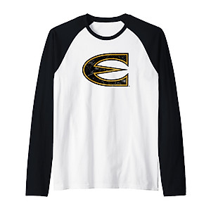 Emporia State University ESU Hornets Distressed Primary Raglan Baseball Tee