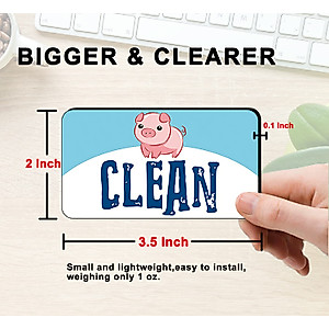 Monring Funny Dishwasher Magnet Clean Dirty Sign,Universal Strong Double Sided Clean Dirty Flip Indicator,Kitchen Magnet Sign for Dishwasher Refrigerator Washing Machine, 3.5x2x0.1inch (DM2)