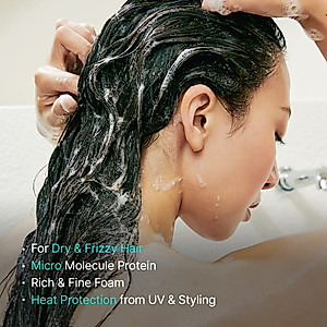 LA'DOR Keratin LPP Damage Care Shampoo w/Proteins & Plant Oils - pH Balanced Sub Acidic for Dry Damaged Frizzy Coarse Thinning Hair - NO Silicone, Paraben, Sulfate, Alcohol 5.07 Fl Oz (2pcs) LADOR