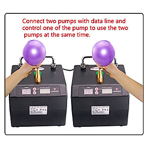 Lagenda Portable Electric Balloon Pump Professional Automatic Modeling Balloon Inflator Electric Balloon Blower Pump with Timer Battery for Party Events Decoration