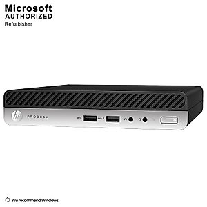 HP ProDesk 400 G3 Desktop Mini Computer, Intel Quad Core I5-6500T up to 3.1GHz, 16G DDR4, 512G SSD, N/A, WiFi, BT, DP, VGA, Windows 10 Pro 64 Bit Language Supports English/Spanish/French(Renewed)