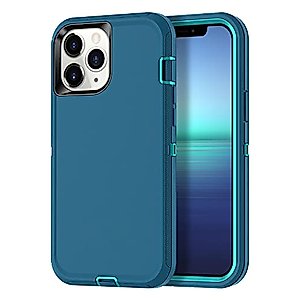 I-HONVA for iPhone 11 Pro Case Shockproof Dust/Drop Proof 3-Layer Full Body Protection [Without Screen Protector] Rugged Heavy Duty Durable Cover Case for Apple iPhone 11 Pro 5.8 Inch,Turquoise