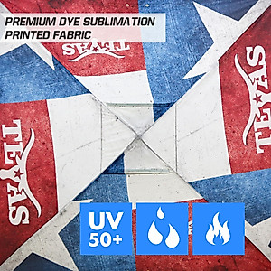 EAGLE PEAK 10x10 Pop Up Canopy, Instant Outdoor Canopy Tent, Straight Leg Pop Up Tent for Parties, Camping, The Beach and More, 100 Square Feet of Shade, Texas NEW