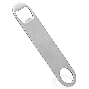 12-Pack Stainless Steel Flat Bottle Opener Bulk Set for Bartender, Bar Supplies for Restaurant, Kitchen, Heavy Duty Blank Bottle Openers for Wedding Gifts, Party Supplies (4.8x1.2 in)
