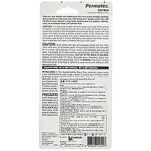 Permatex 14600 Cold Weld Bonding Compound, Two 1 oz. Tubes , Black