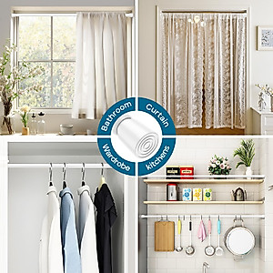 AIZESI 2pcs Spring Tension Rods Adjustable 26 to 39 inch Tension Curtain Rod Small Tension Rod No Drilling Expandable Spring Loaded Curtain Tension Rod,Suitable for Doors and Windows 28 to 36 inch