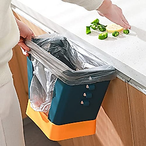 CUBTOL Bag Storage Bin, Trash Holder Hook Cupboard Bedroom with Bathroom Bag Sink Office Blue Door Rack Under Kitchen Removable Gare Yellow - Hanging Compost for Garage Bin Plastic