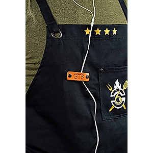 GRILL TEAM SIX BBQ Aprons for Men Ultra Tough Elite Chef Apron with 5 Pocket Design - Perfect Grilling Gifts for Men and Dads