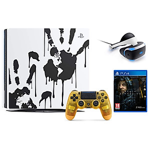 Newest Sony PlayStation 4 Pro 1TB Limited Edition Death Stranding Console Bundle W /PlayStation VR Core Headset
