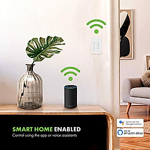 TOPGREENER Smart Light Switch Wi-Fi Scene Controller, 8-Button Programmable Home Automation, Neutral Wire Required, 2.4GHz Network, UL Listed, FCC Compliant, TGWFSC8, White