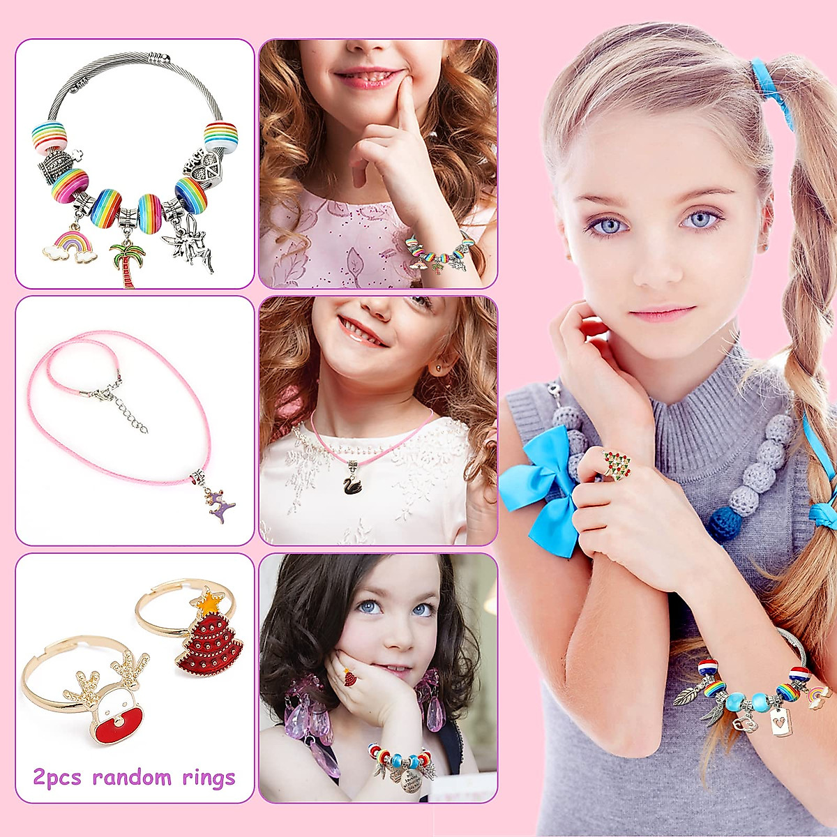 Niskite Girl Toys Bracelet Making Kit: Toys for Girls Age 5 6 7 8 9 10 Year Old Girl Birthday Gift Ideas