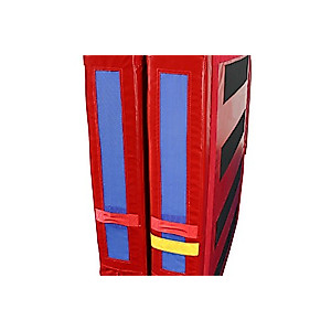 Tumbl Trak Folding Practice Mat, 5ft x 10ft x 8in, Crash Pad for Gymnastics, Cheerleading, Dance and Martial Arts (Red)