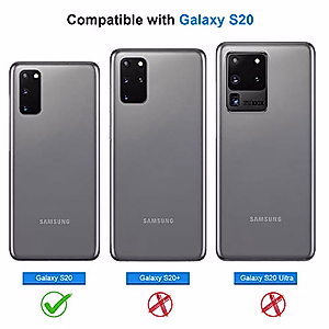 Lanhiem for Samsung Galaxy S20 Case, IP68 Waterproof Dustproof Shockproof Case with Built-in Screen Protector, Heavy Duty Full Body Protective Cover for Galaxy S20 5G, Black/Clear