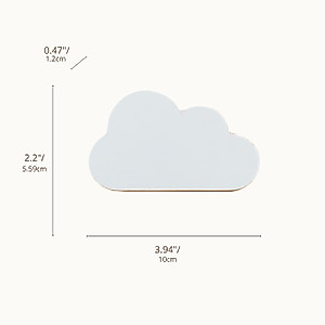 WonderBee Decorative Wall Hook | Ideal Decor for Child's Bedroom, Nursery or Bathroom | Girls & Boys | Genuine Wood | Easy to Install Sturdy Metal Screw | Hanging Coats,Backpacks,Towels (Fluffy Cloud)