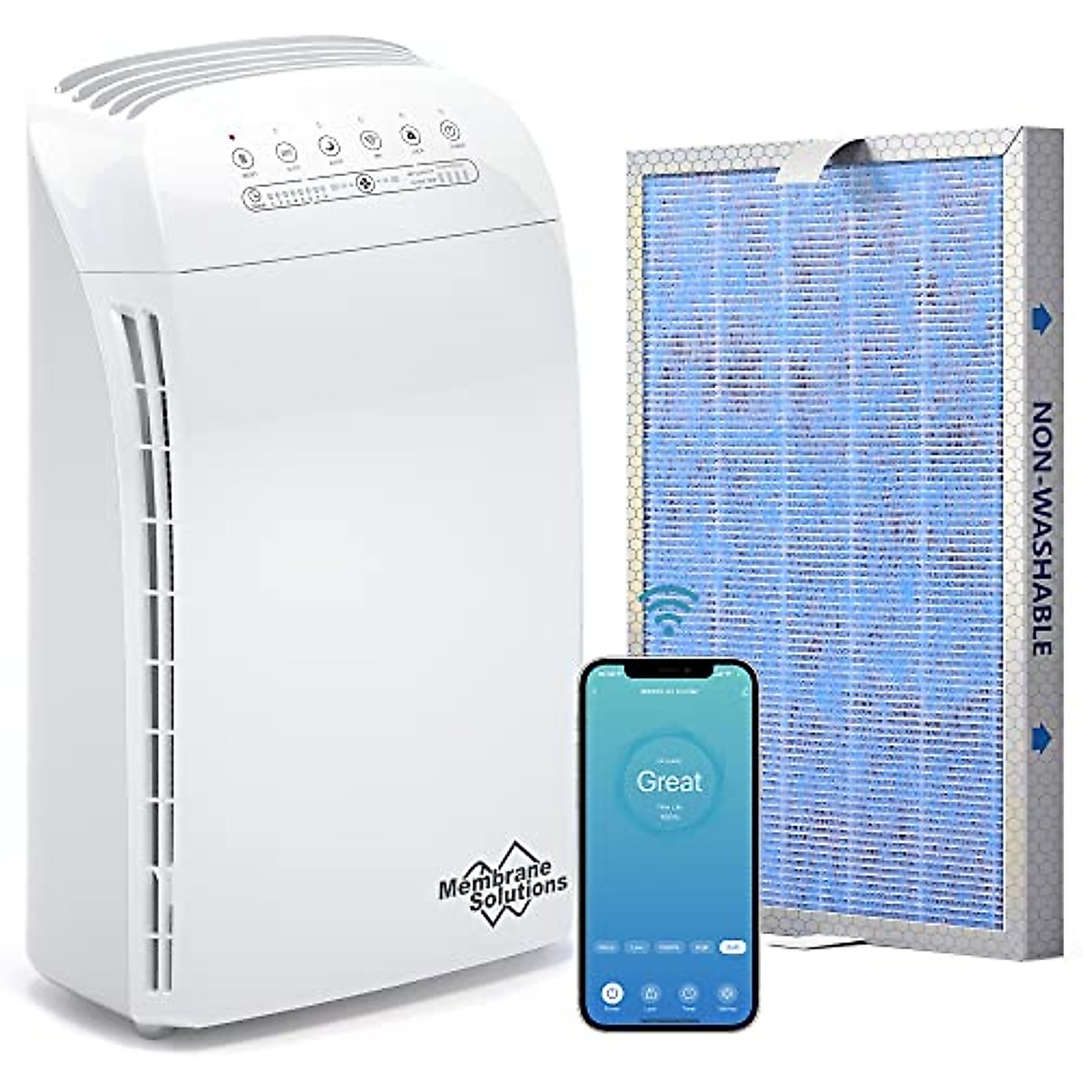 MSA3S Smart Air Purifier with One Extra Original MSA3S Replacement Filter