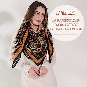 Xinmurffy 100% Wool Scarf Pashmina Shawls and Wraps for Women Cashmere Warm Winter Soft Large Scarves Cold Weather